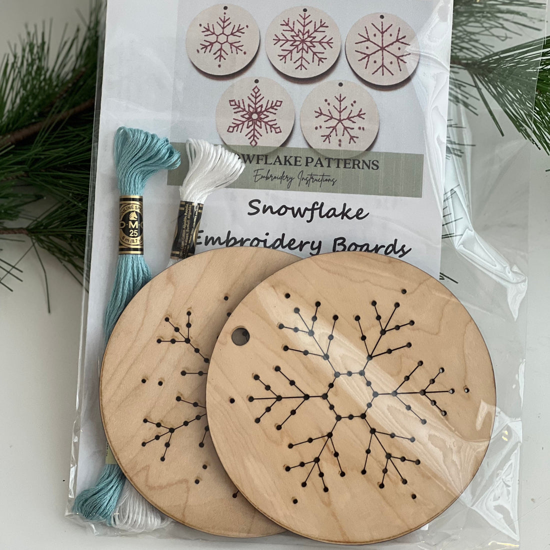 Snowflake Embroidery Boards (Set of 2) DIY – Mountain Grove Timber