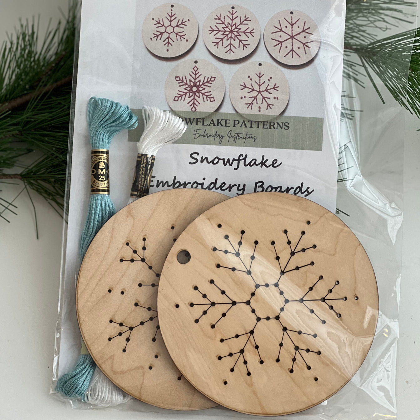 Snowflake Embroidery Boards (Set of 2) DIY – Mountain Grove Timber